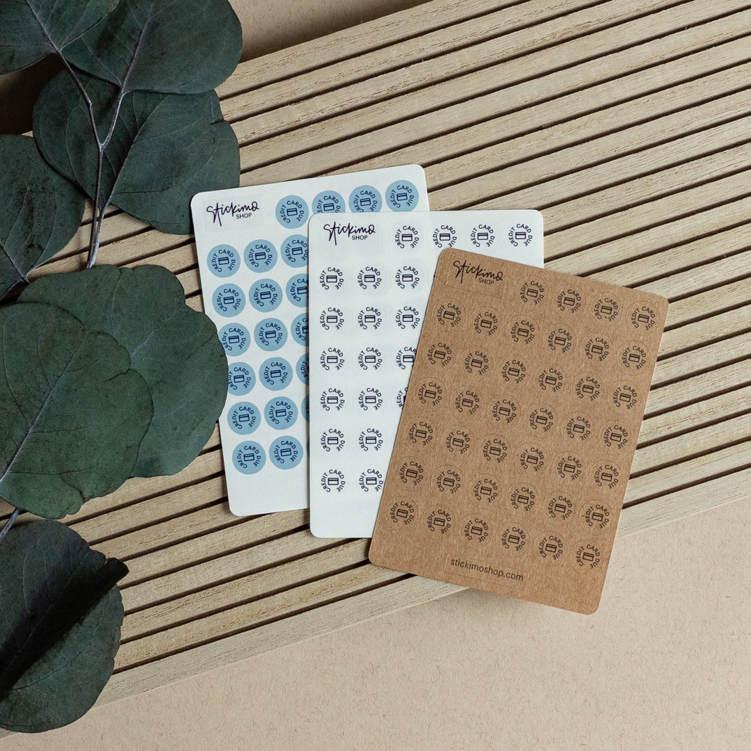 40 Credit Card Icon Stickers Sheet for Planners, Bullet Journals, and ...