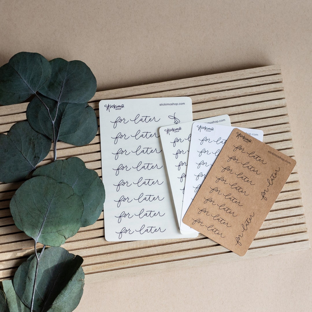 For Later Cursive Header Sticker Sheet for Planners, Bullet Journals ...