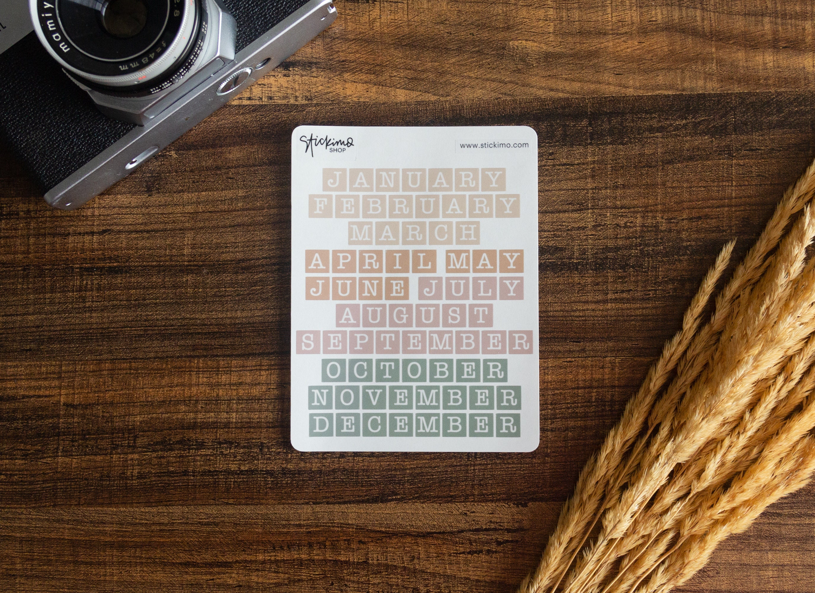 Months Calendar Sticker Sheet V.7 for Bullet Journals and - Etsy