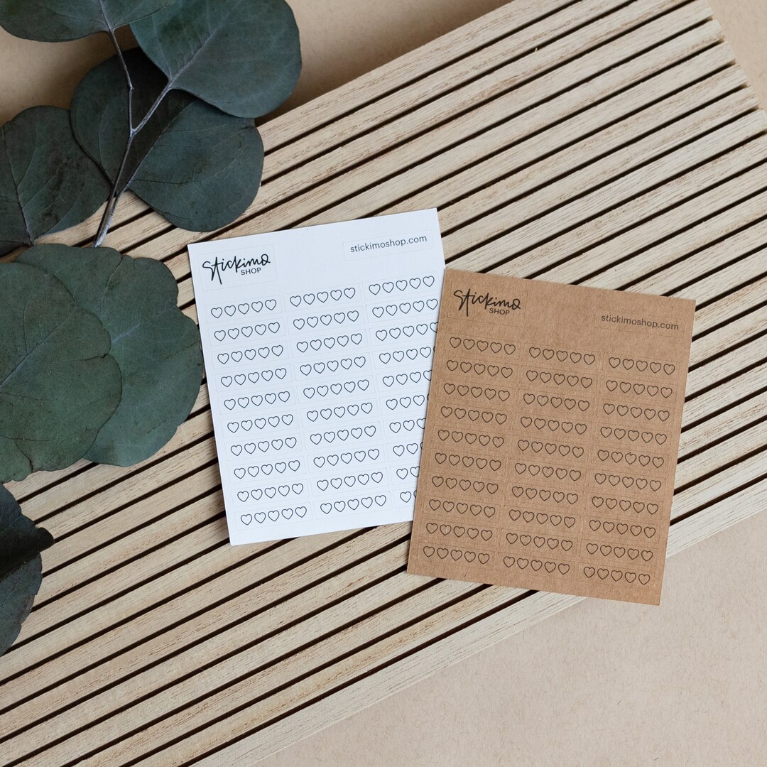 Heart Rating Sticker Sheet for Book, Movie, and Show Review Journals ...