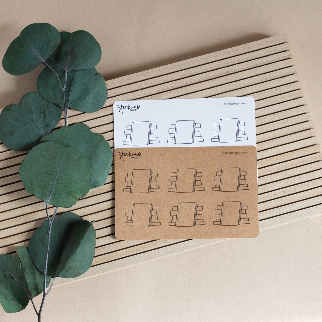 Blank Book Stack Sticker Sheet for Planners, Bullet Journals, and Notes ...