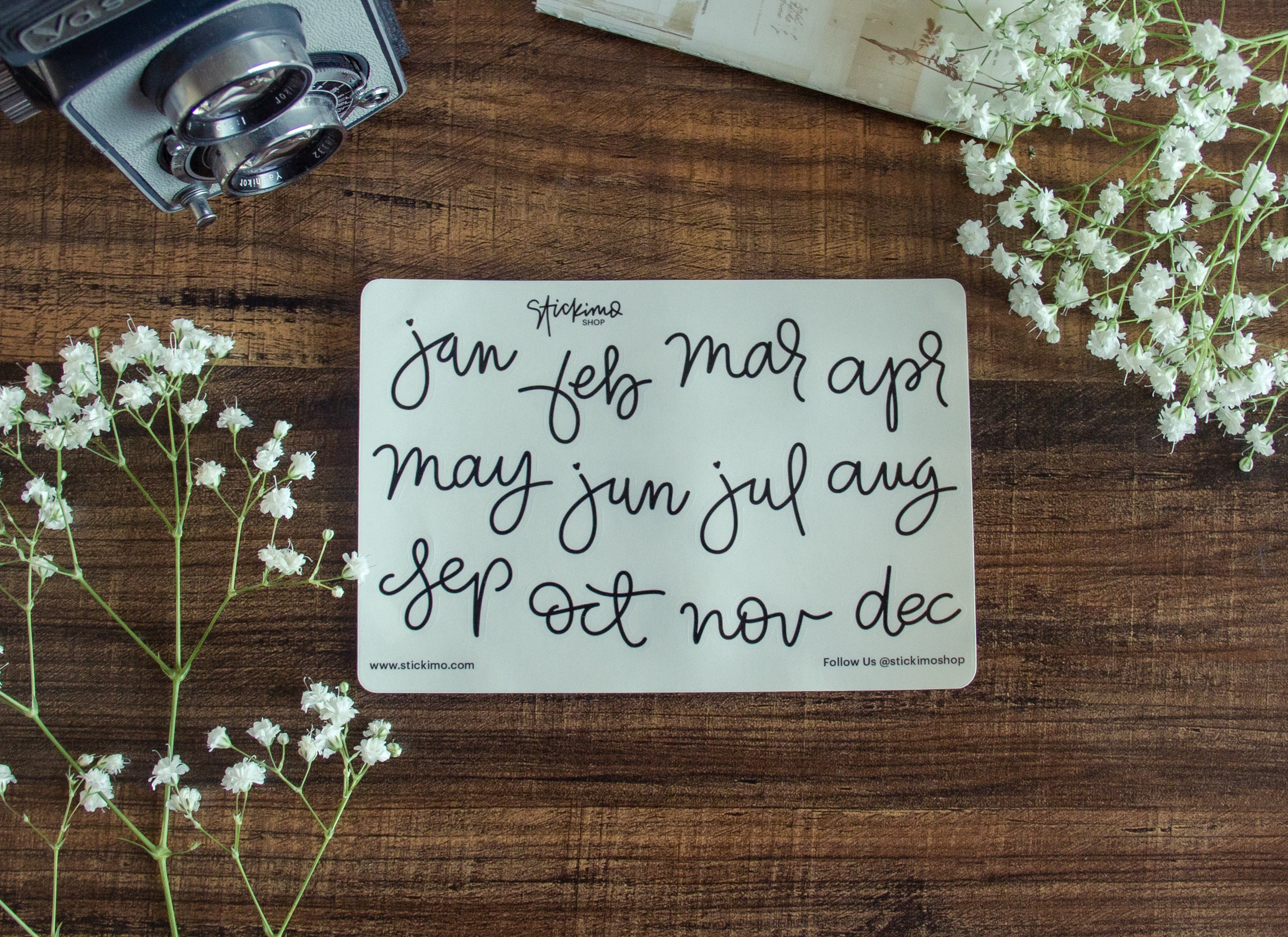 Months Calendar Sticker Sheet V.2 for Bullet Journals and | Etsy