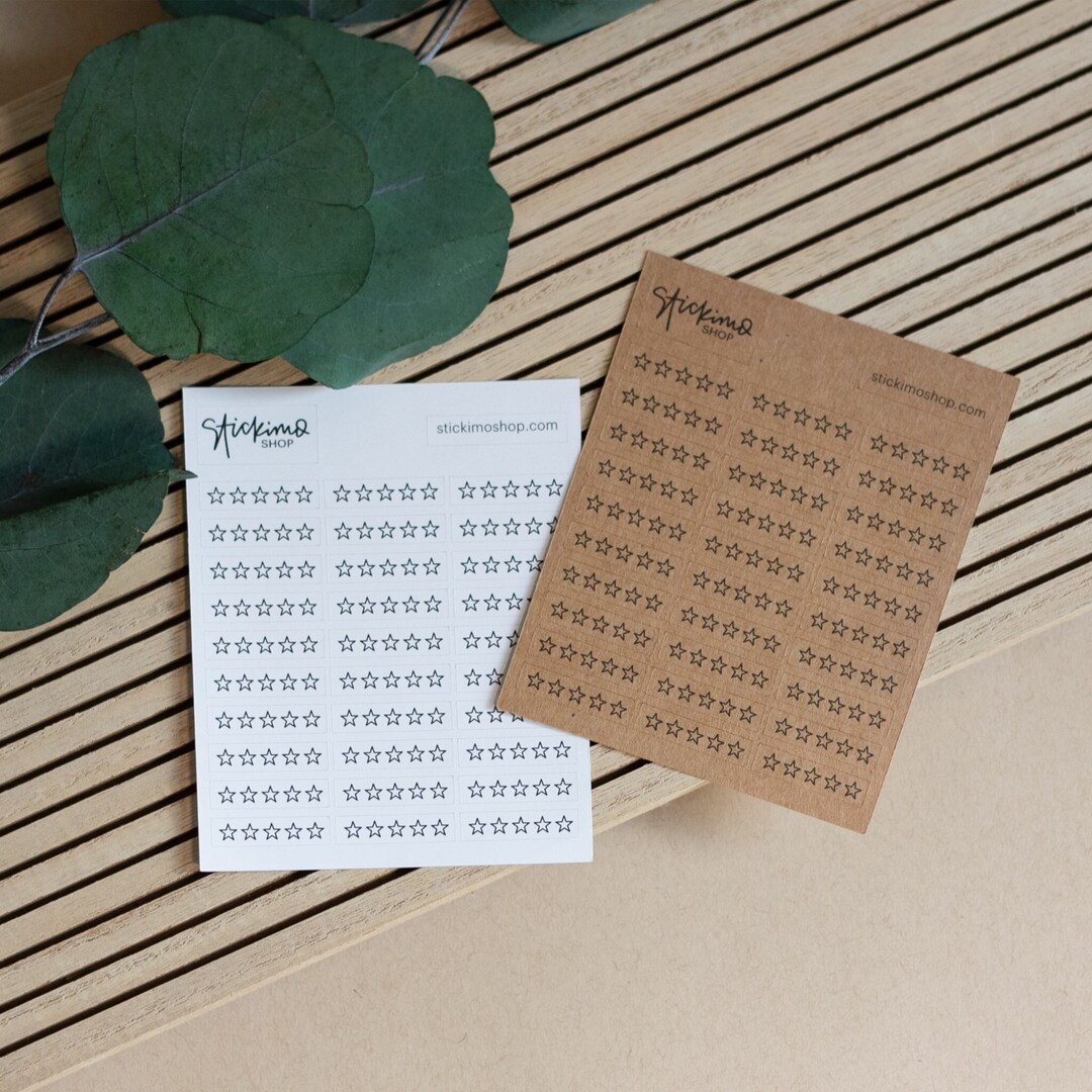 Star Rating Sticker Sheet for Book, Movie, and Show Review Journals and ...