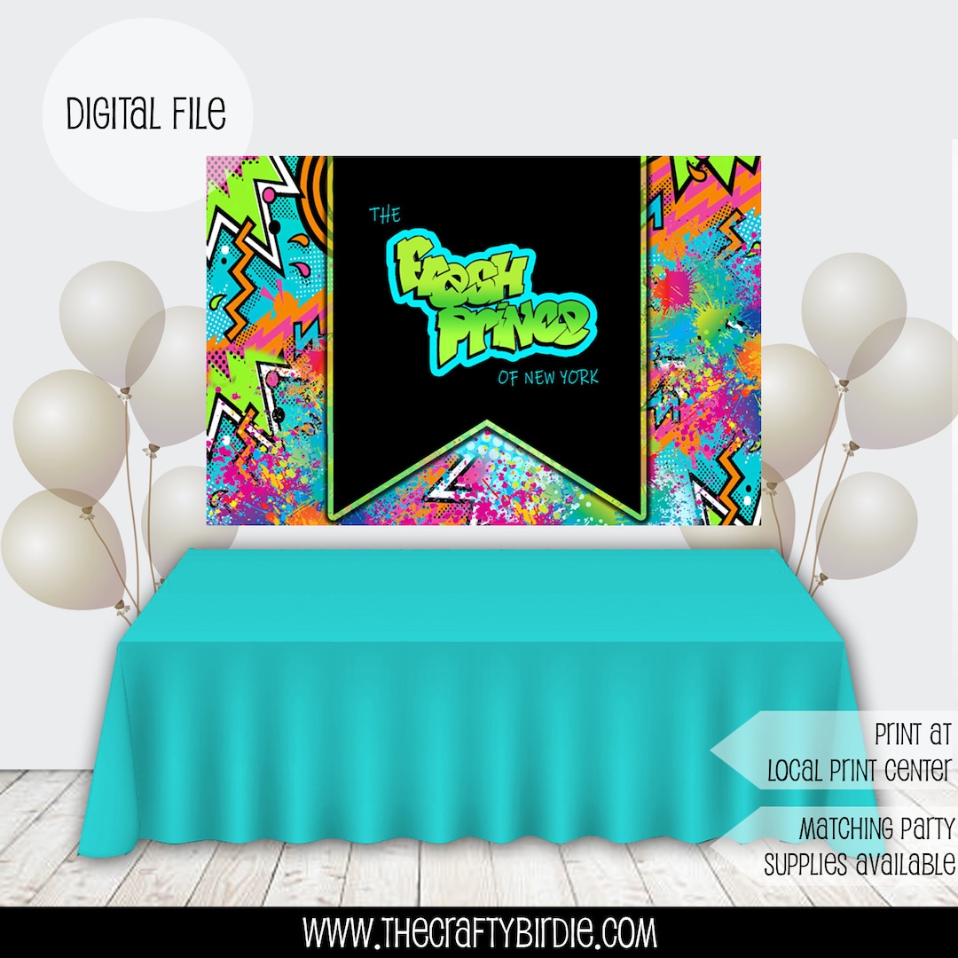 Fresh Prince Banner, Fresh Prince Birthday, Fresh Prince Backdrop ...
