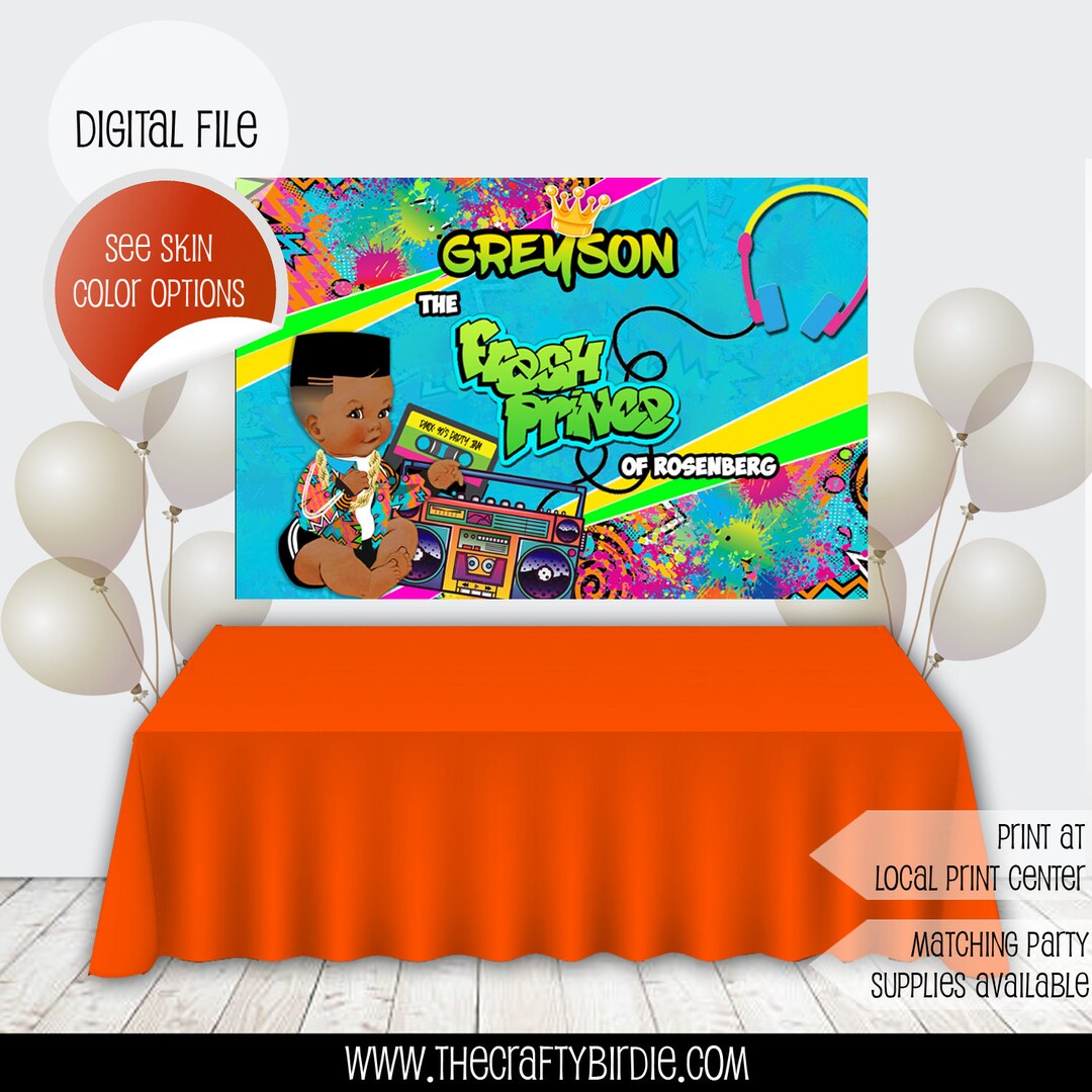 Fresh Prince Baby Shower, Fresh Prince Birthday, Banner, Fresh Prince ...