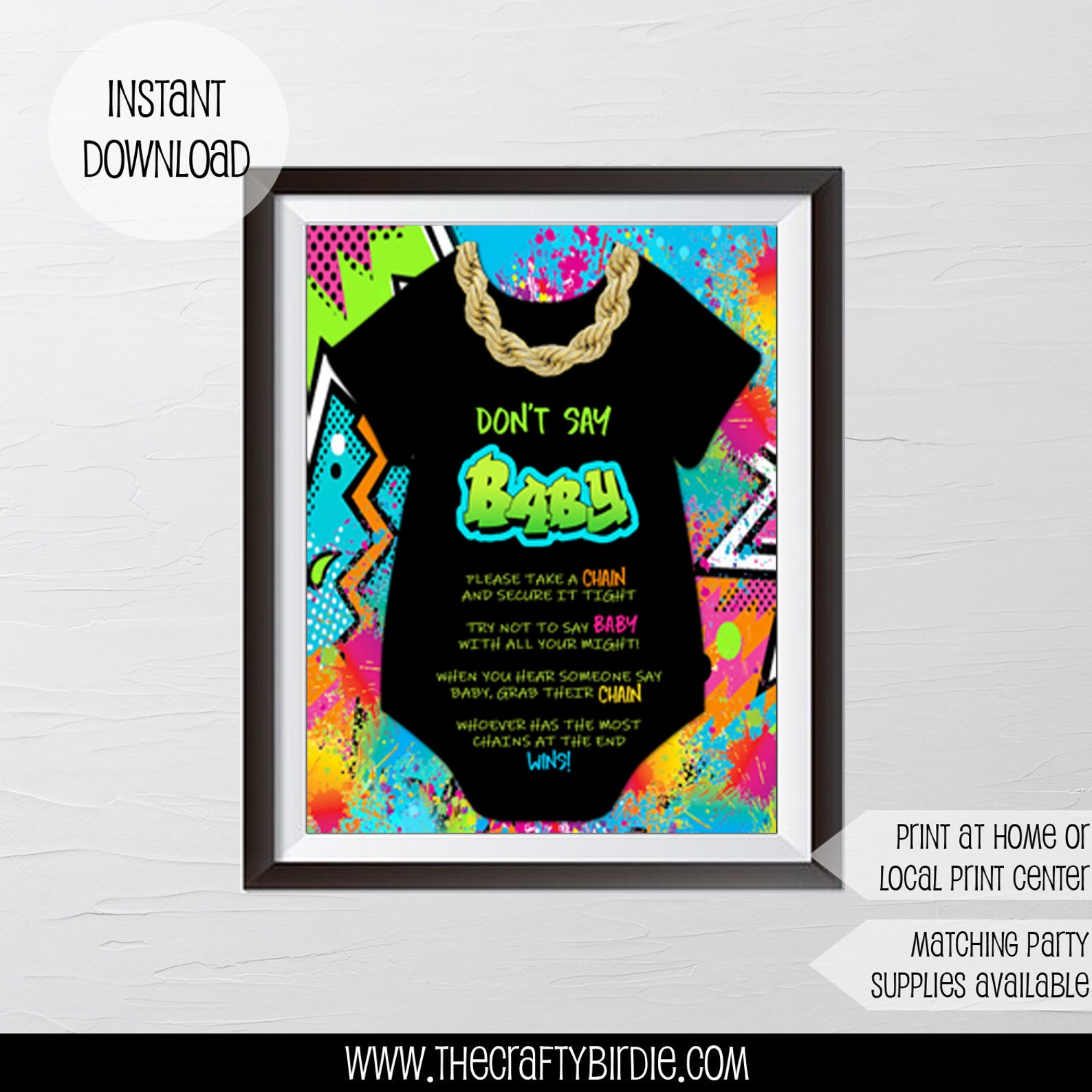90s Baby Shower, 90s Baby Shower Theme, 90s Fresh Prince Sign, Chillin ...