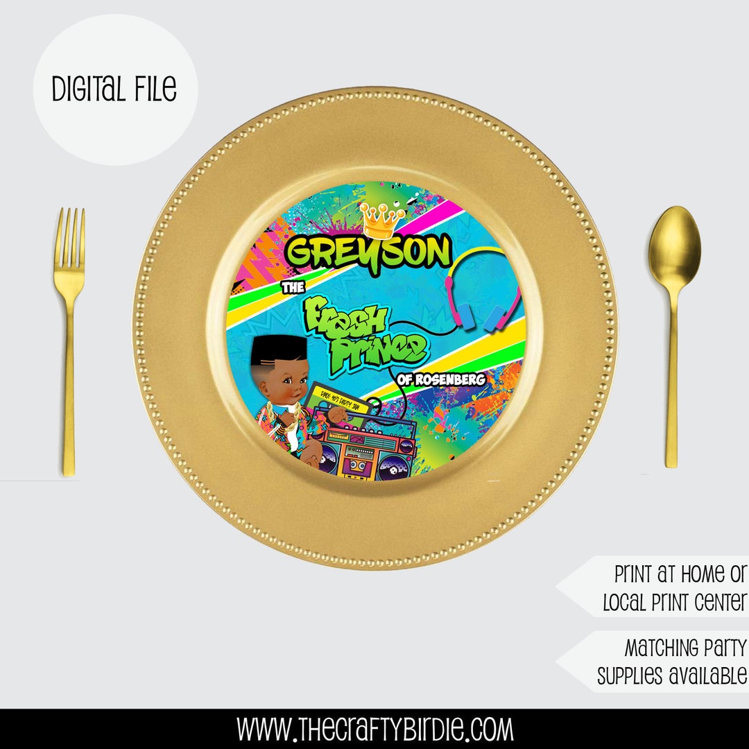 Fresh Prince Plate Charger, Plate Insert, Fresh Prince Matching ...