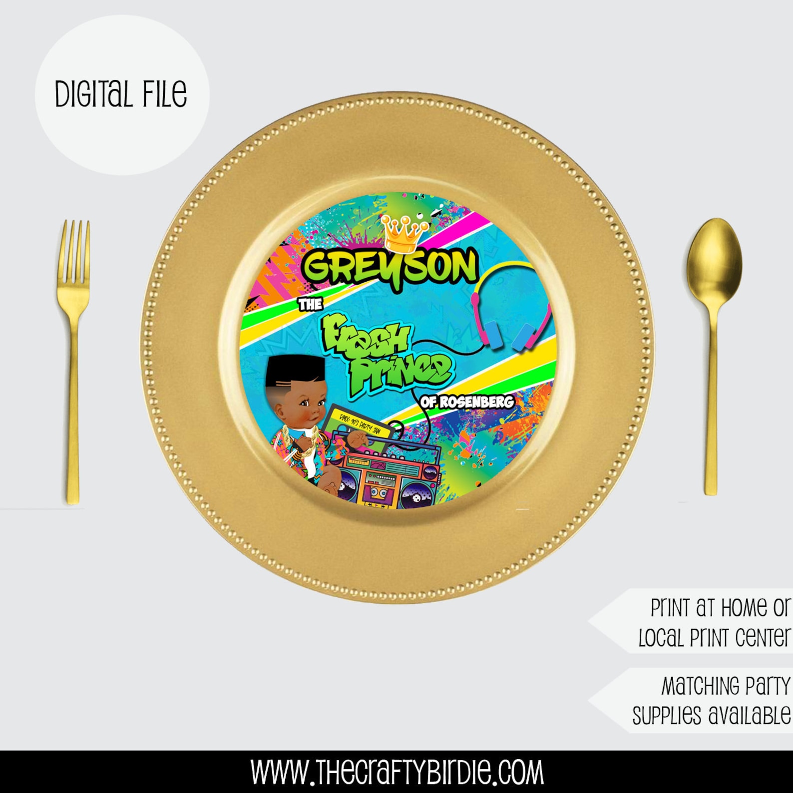 Fresh Prince Plate Charger Plate Insert Fresh Prince | Etsy