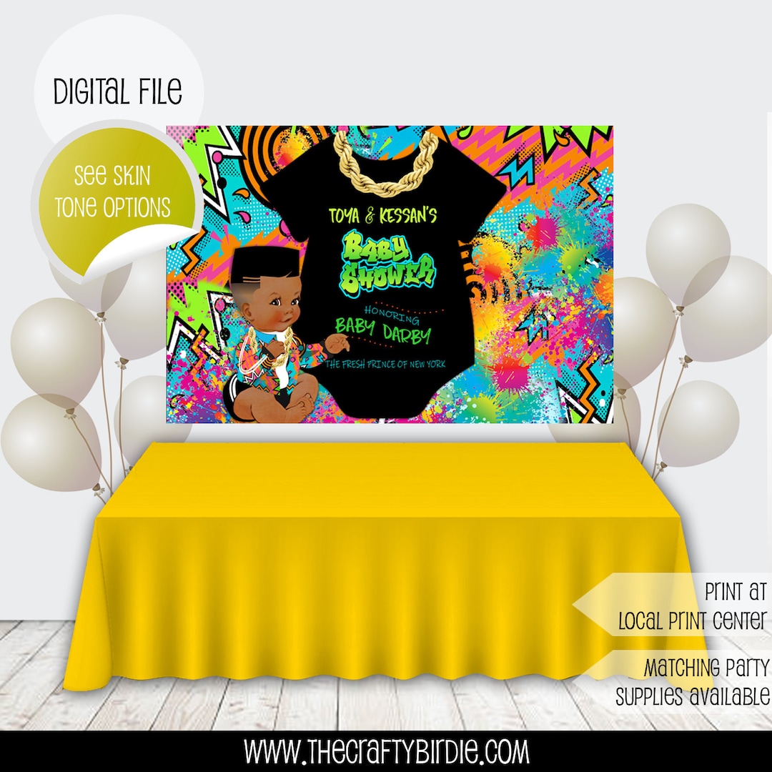 Fresh Prince Baby Shower Banner, Fresh Prince Birthday, Fresh Prince of ...