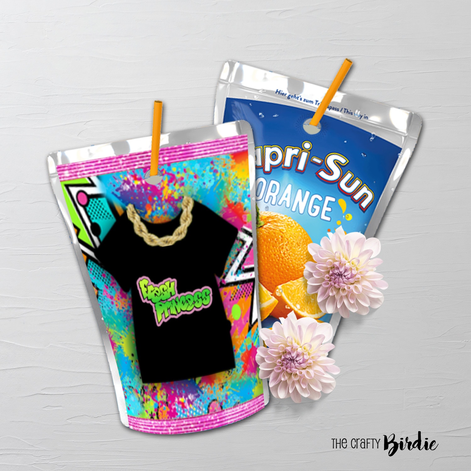 Fresh Princess Juice Pouch Labels Capri Sun Labels Hip Hop - Etsy