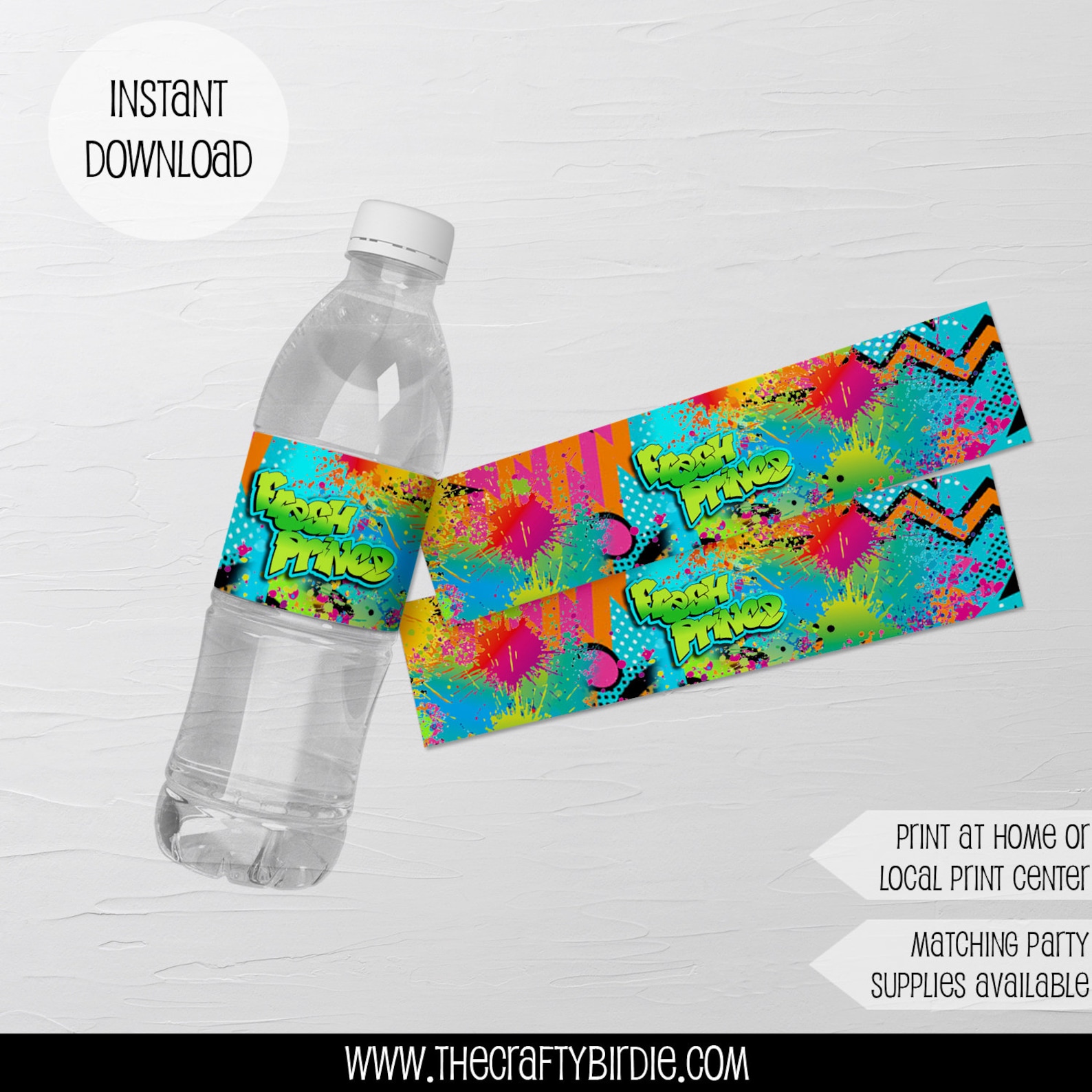 Fresh Prince Water Bottle Label Fresh Prince Party Fresh - Etsy