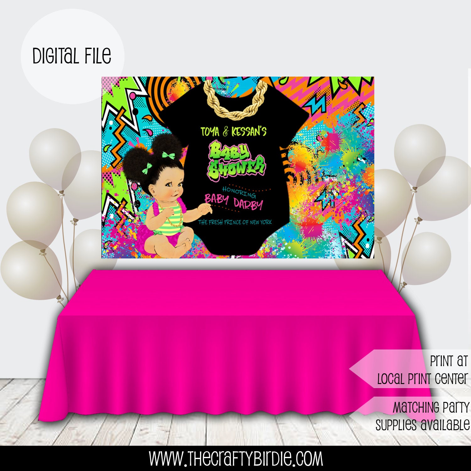 Fresh Princess Baby Shower Fresh Princess Birthday Banner | Etsy