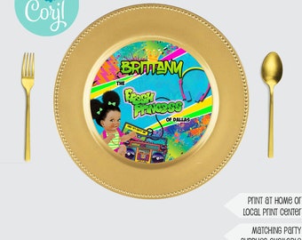 EDITABLE Fresh Prince Baby Shower Plate Charger Plate | Etsy
