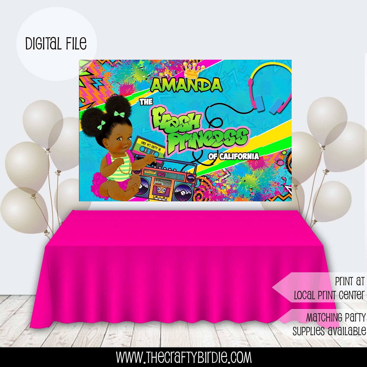 Fresh Princess Baby shower Fresh Princess Birthday Banner | Etsy