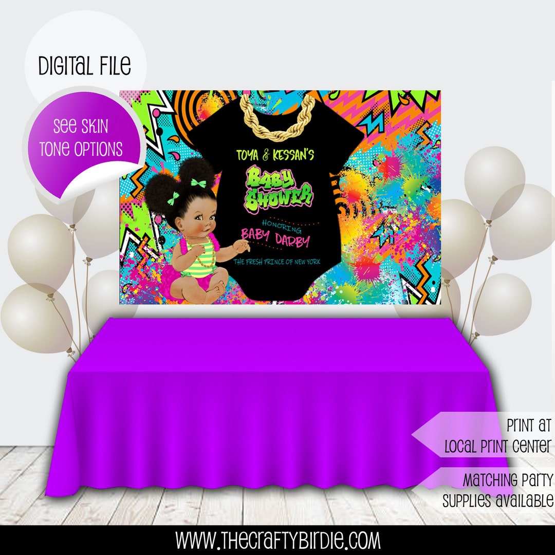 Fresh Princess Baby Shower, Fresh Princess Birthday, Banner, Fresh ...