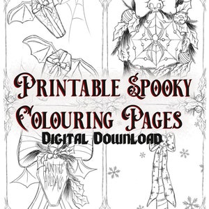 Printable Holiday Coloring Pages / Christmas Coloring / Spooky Coloring ...