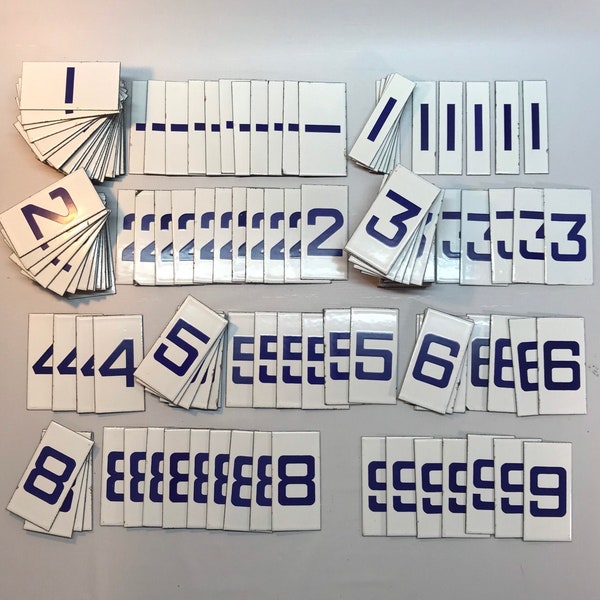Enamel House Numbers - Etsy