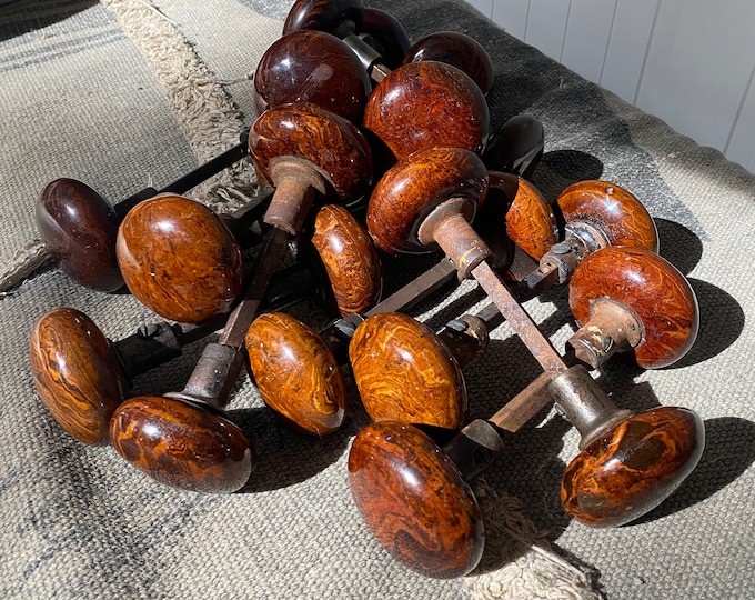 Antique Bennington Doorknobs, Amazing Color Tones Brown Mineral Doorknobs. Sold Separately. - Etsy