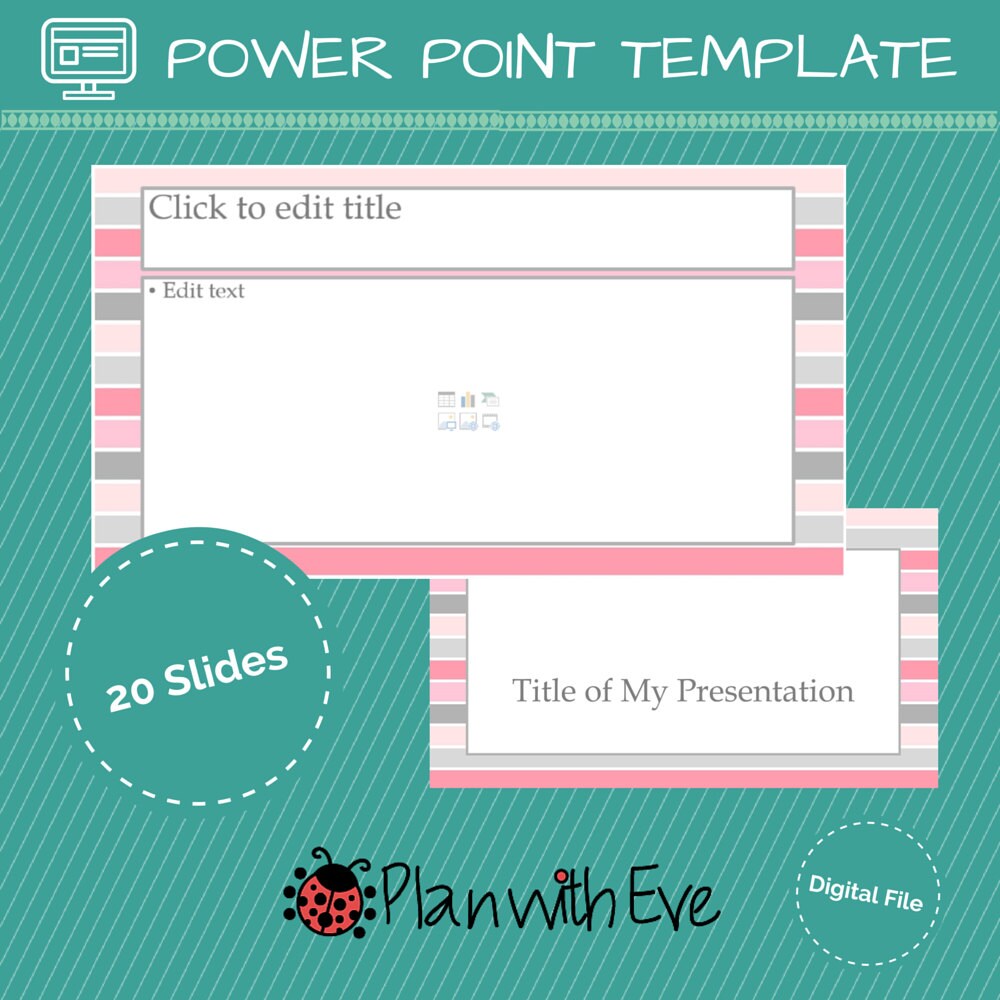 Powerpoint Template Microsoft Powerpoint 20 Slides Digital File ...