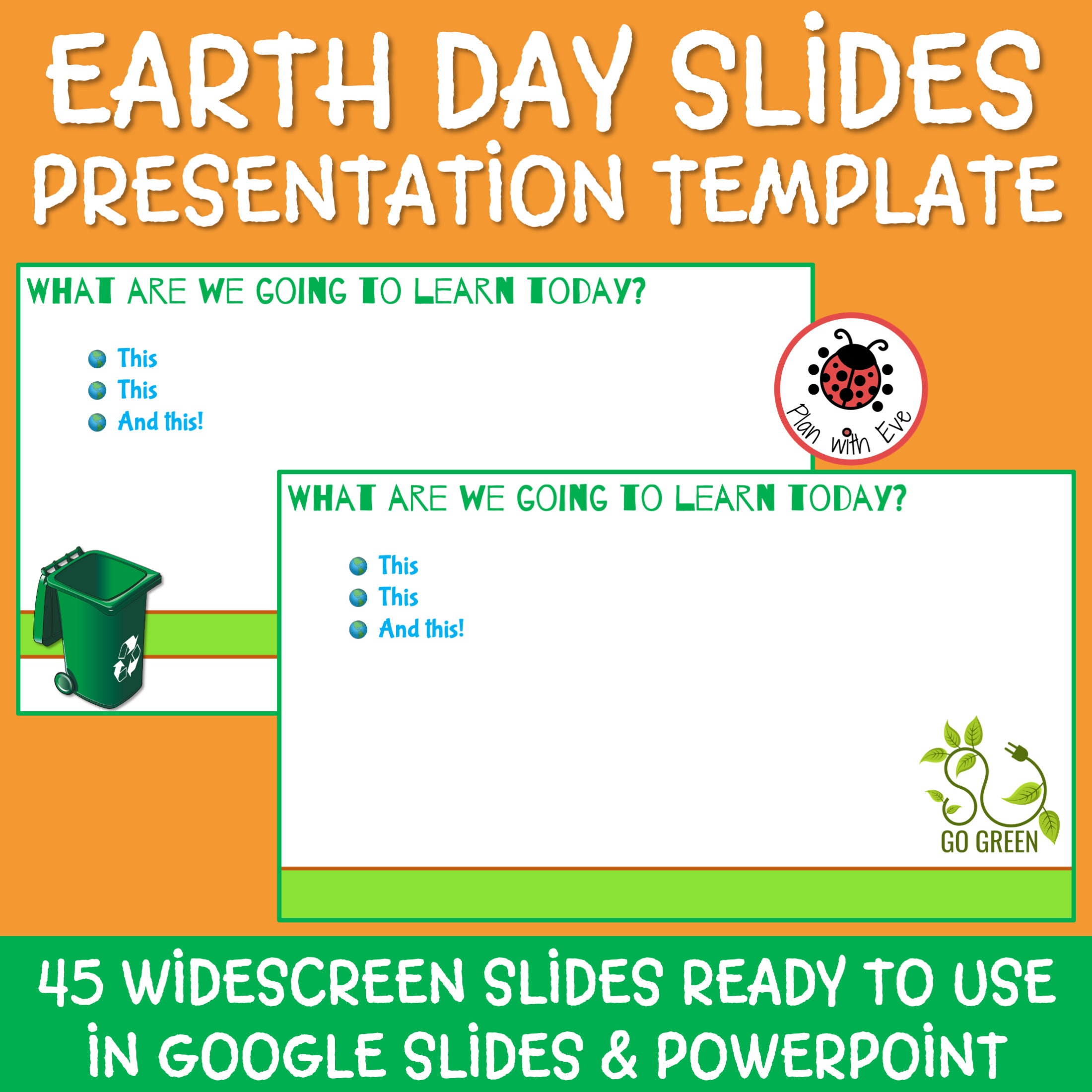 EARTH DAY NATURE Cute Power Point & Google Slides Presentation Template ...