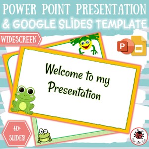 FROGS TOADS ANIMAL Cute Power Point & Google Slides Presentation ...