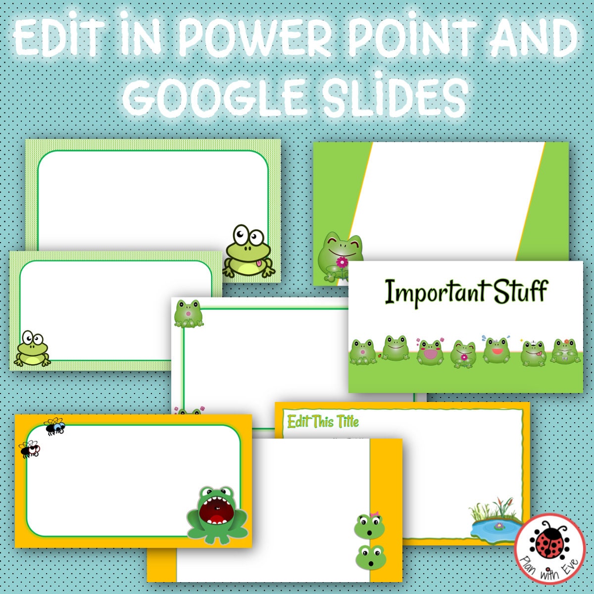 FROGS TOADS ANIMAL Cute Power Point & Google Slides Presentation ...