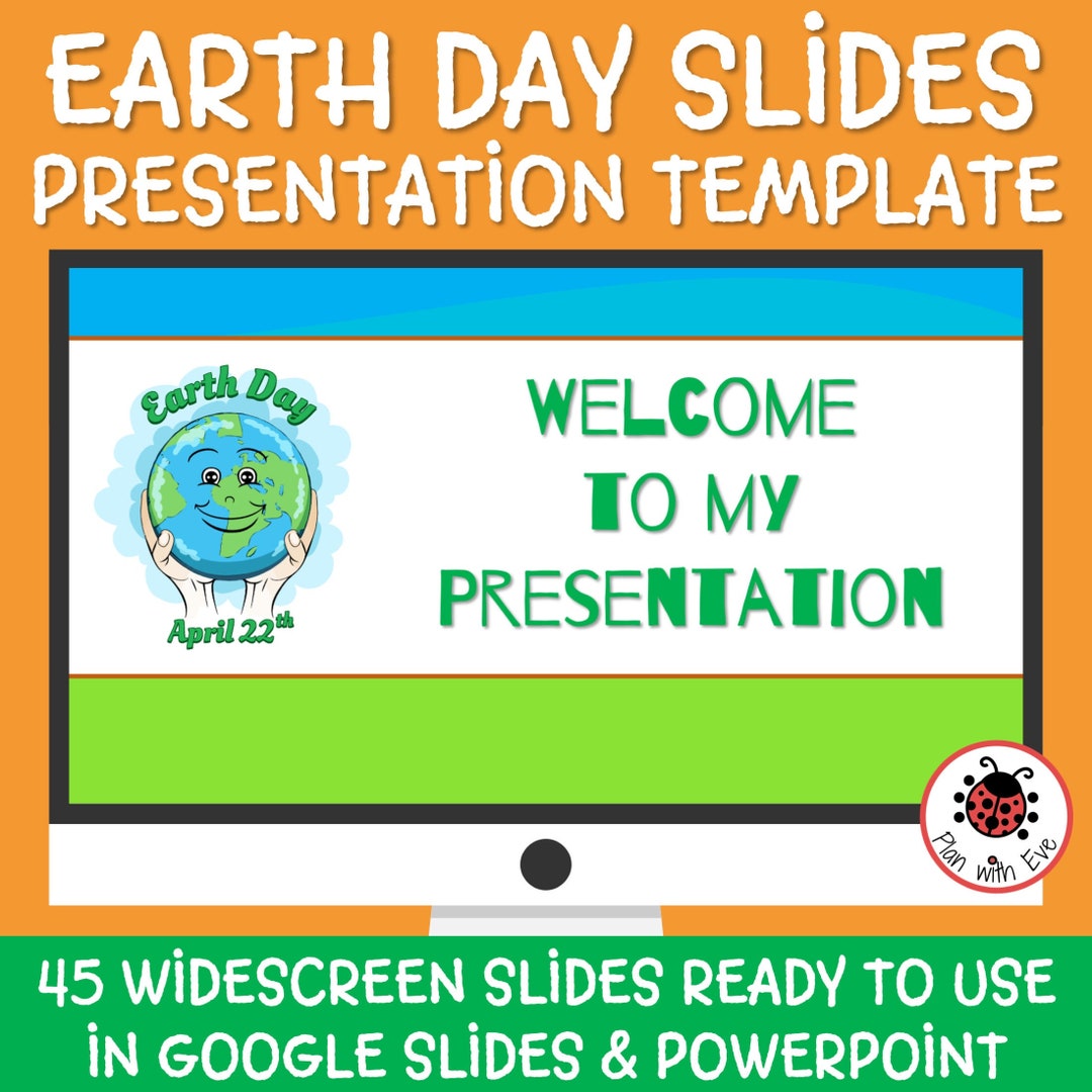 EARTH DAY NATURE Cute Power Point & Google Slides Presentation Template ...