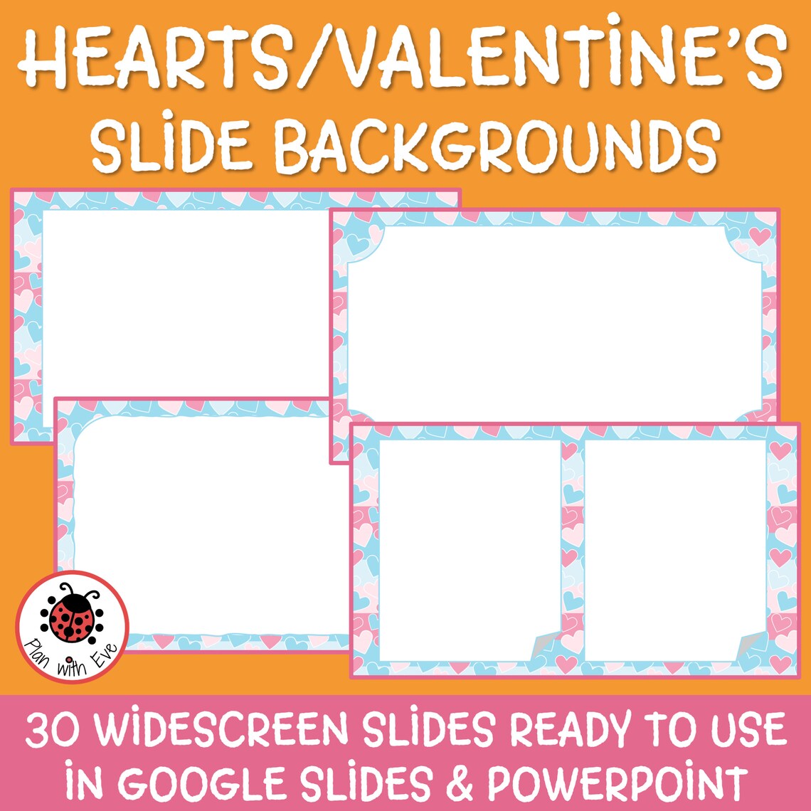 VALENTINE'S HEARTS Cute Power Point & Google Slides Presentation ...