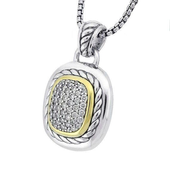 David Yurman Pave Diamond Albion Enhancer Vintage Pen… - Gem