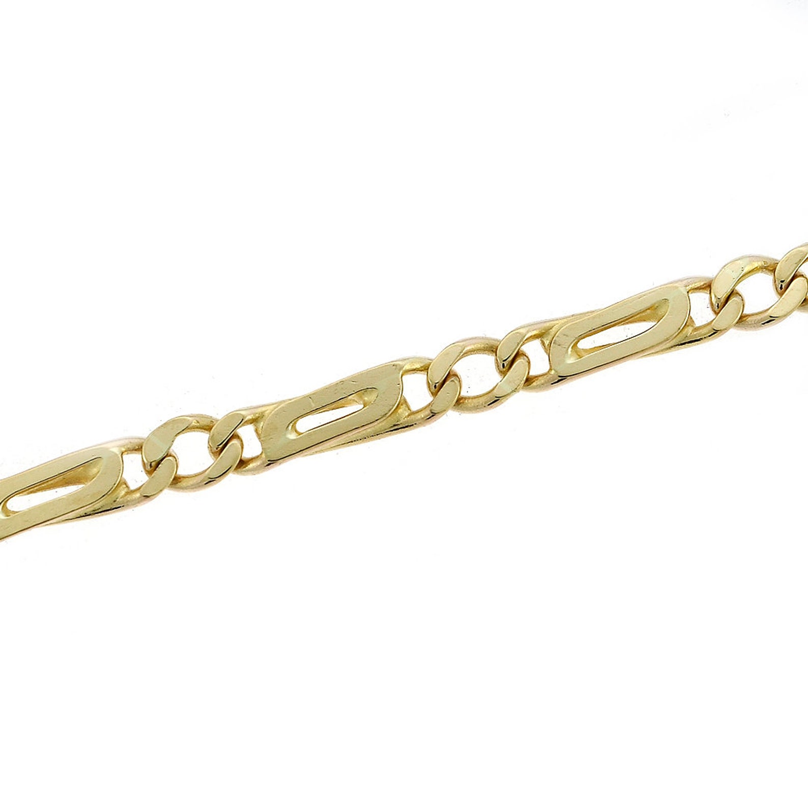 2mm 14K Yellow Gold Tiger Eye Link Chain Necklace Italy 17.9gr - Etsy