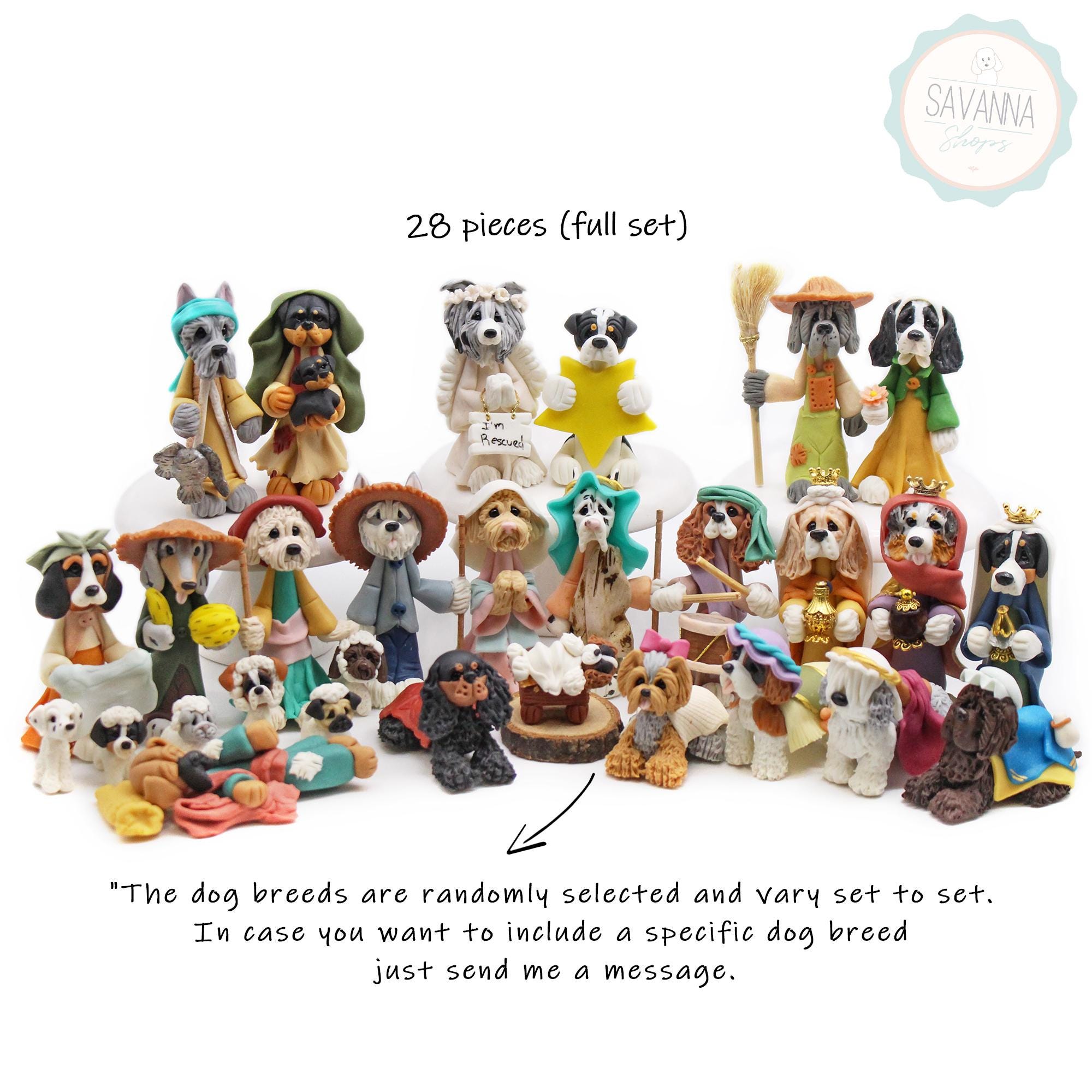 Handmade Mixed Dog Breeds Nativity Set, Dog Lover Gifts - Etsy