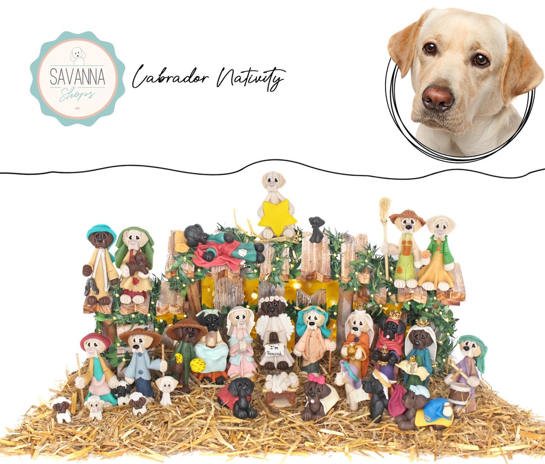 Dog Nativity, Labrador Nativity Set, Dog Lover Gift, Labrador Lovers ...
