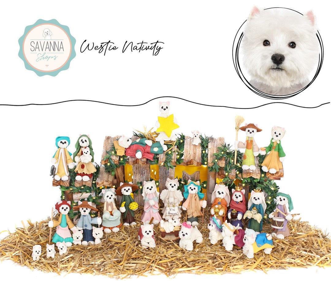 Handmade Westie Dog Nativity Set: Dog Lover Gift - Etsy