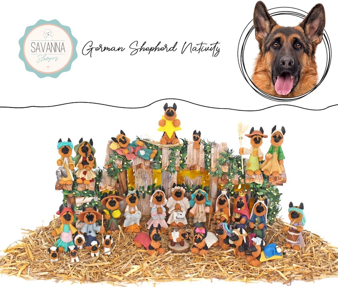Handmade German Shepherd Dog Nativity Set: Dog Lover Gift - Etsy