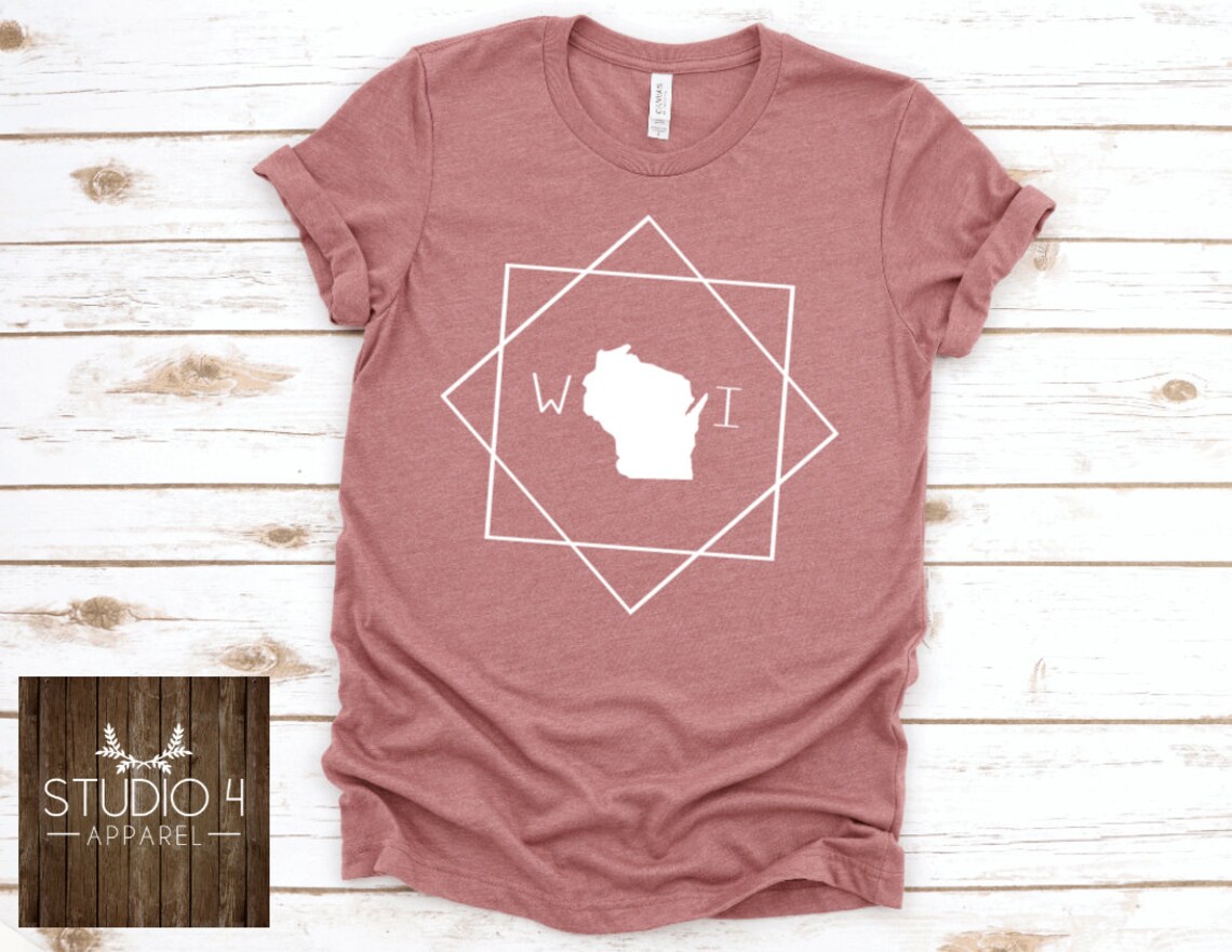 Wisconsin Shirt, Unisex WI Shirt, State of Wisconsin Shirt, Midwest OPE ...