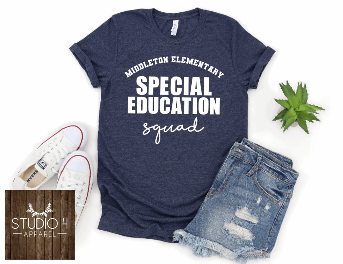 Special Education Teacher Shirt Elementary School Name Sped | Etsy