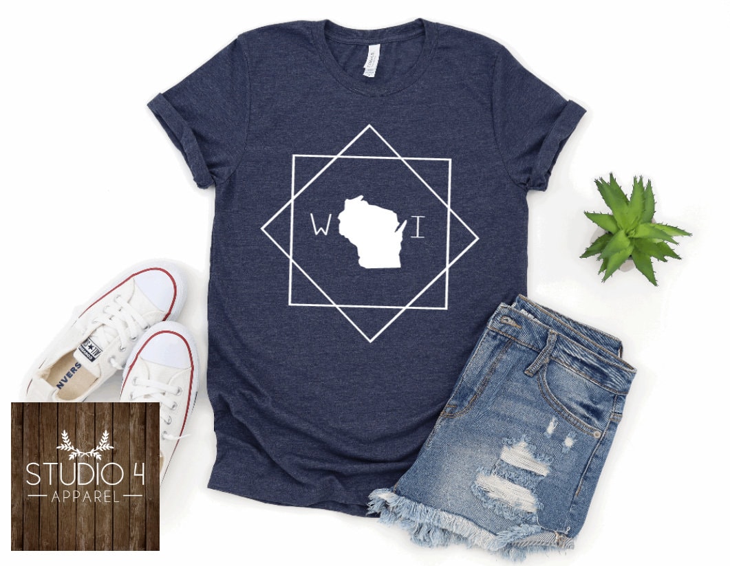 Wisconsin Shirt Unisex WI Shirt State of Wisconsin Shirt | Etsy