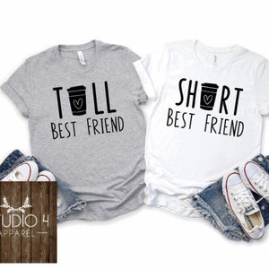 Matching Best Friend Shirts, Coffee Lover Shirts, Tall Best Friend ...