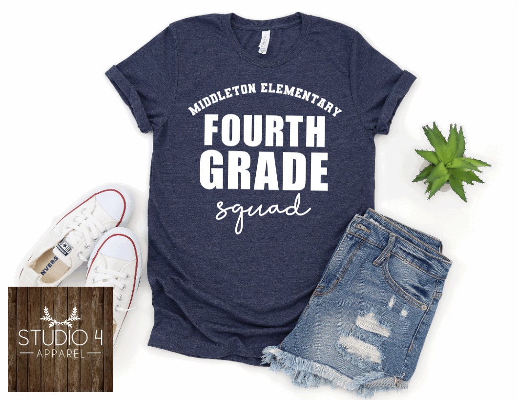 School Staff Shirts Elementary School Name Teacher Squad | Etsy