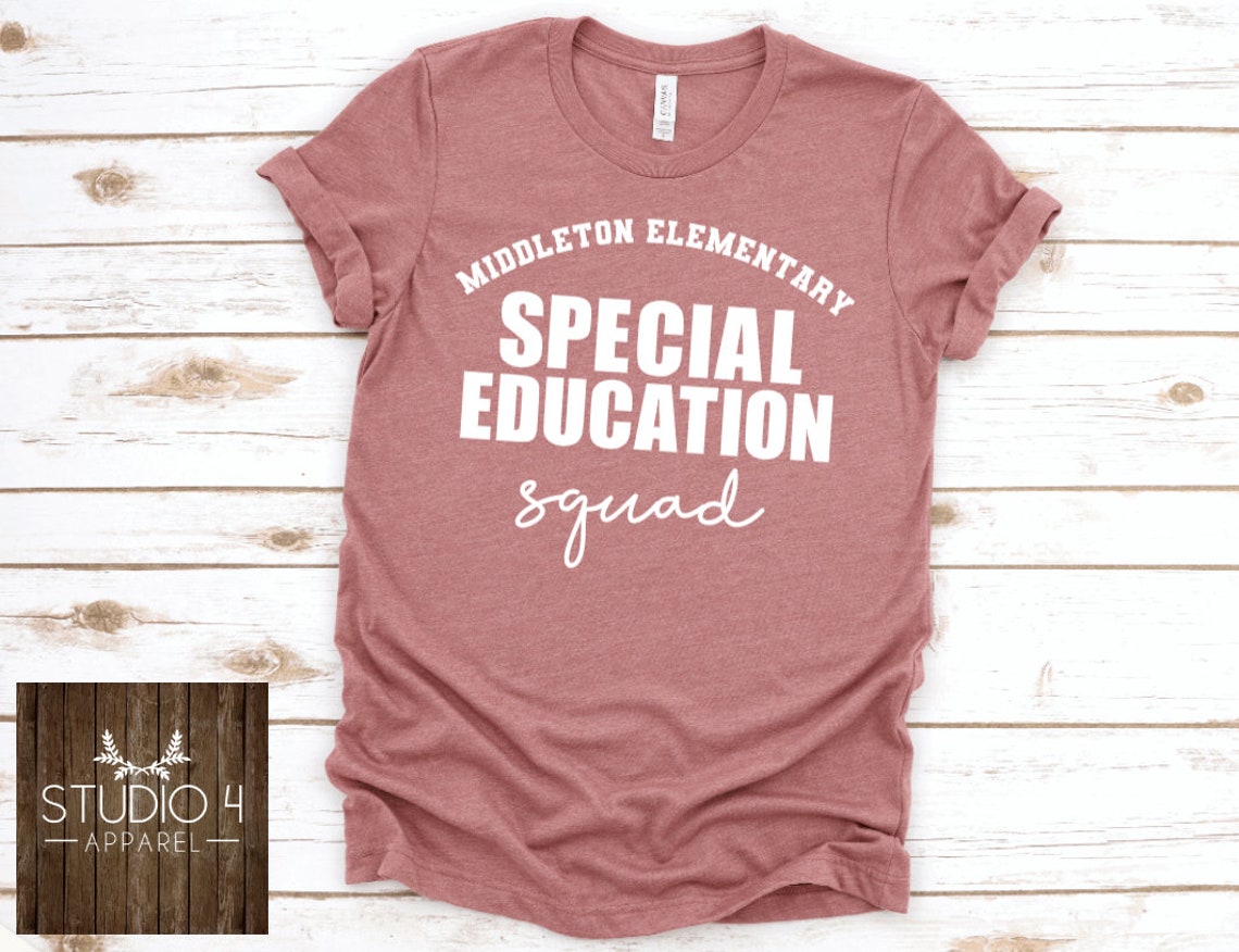Special Education Teacher Shirt Elementary School Name Sped | Etsy