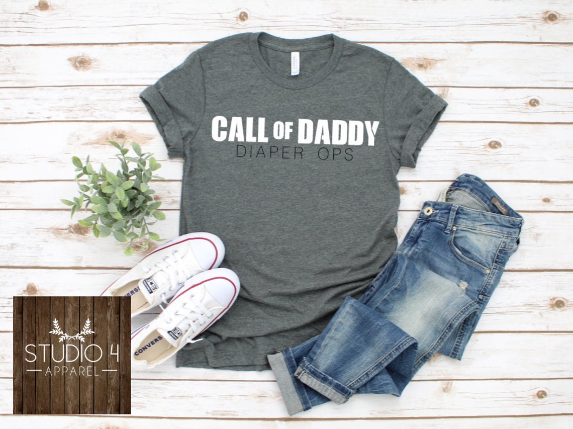 Gamer Dad Call of Daddy Shirt Father's Day Gift Diaper | Etsy