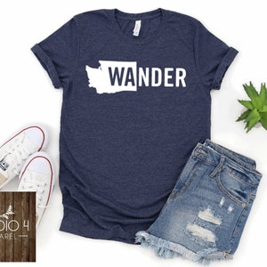 Washington State Shirt, WA, USA Adventure T-shirt, Pacific Northwest ...