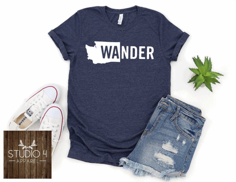 Washington State Shirt WA USA Adventure T-shirt Pacific - Etsy