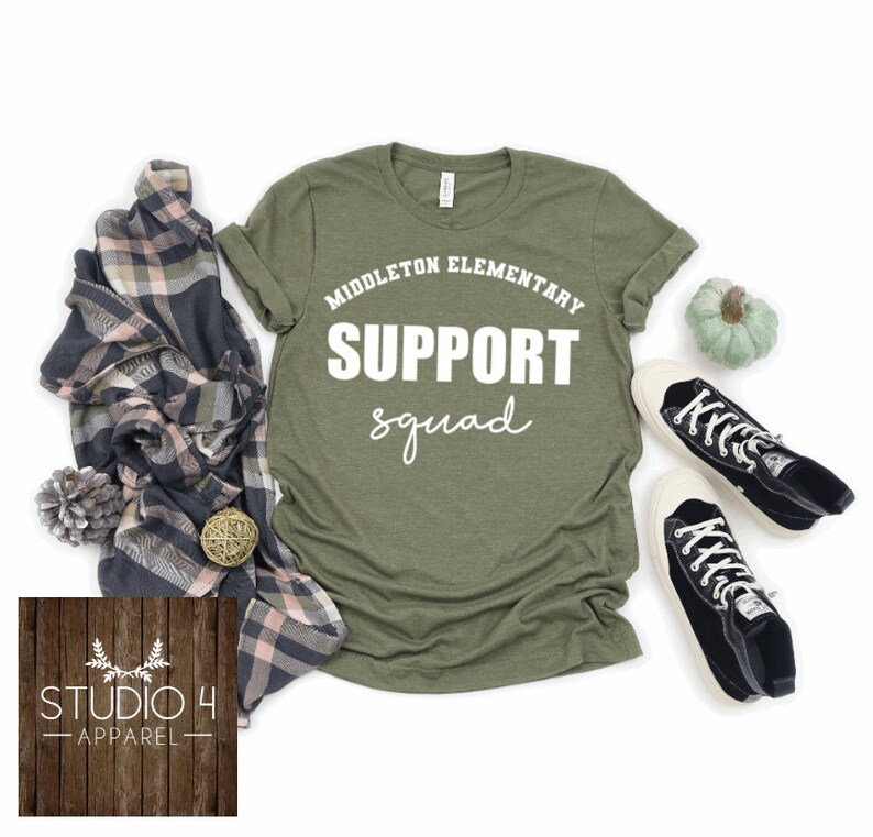 School Staff Shirts Elementary School Name Teacher Squad - Etsy