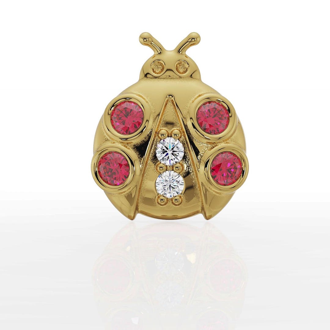 Ladybug Piercing Stud End - Etsy