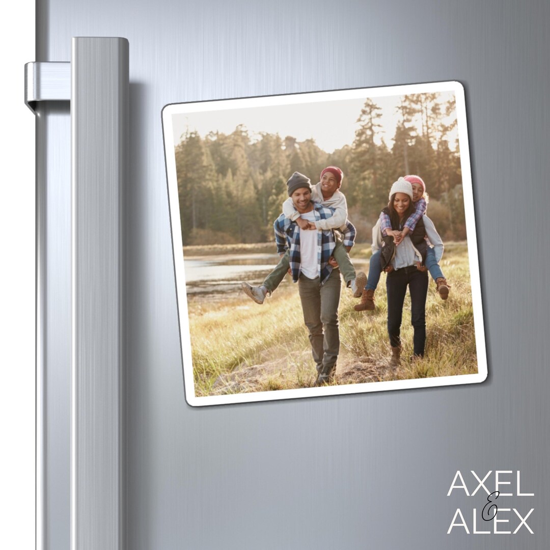 Personalized Photo Fridge Magnet, Custom Square Picture Magnet, Unique ...