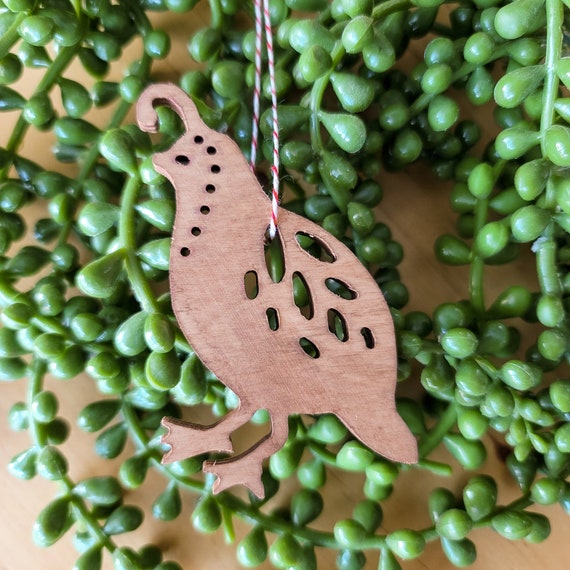 Quail Ornament Scandinavian Wood Folk Art Desert Decor | Etsy