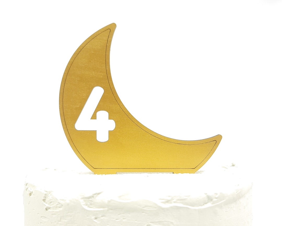 Moon Birthday Cake Topper Birthday Cake Multiple Colours Available - Etsy