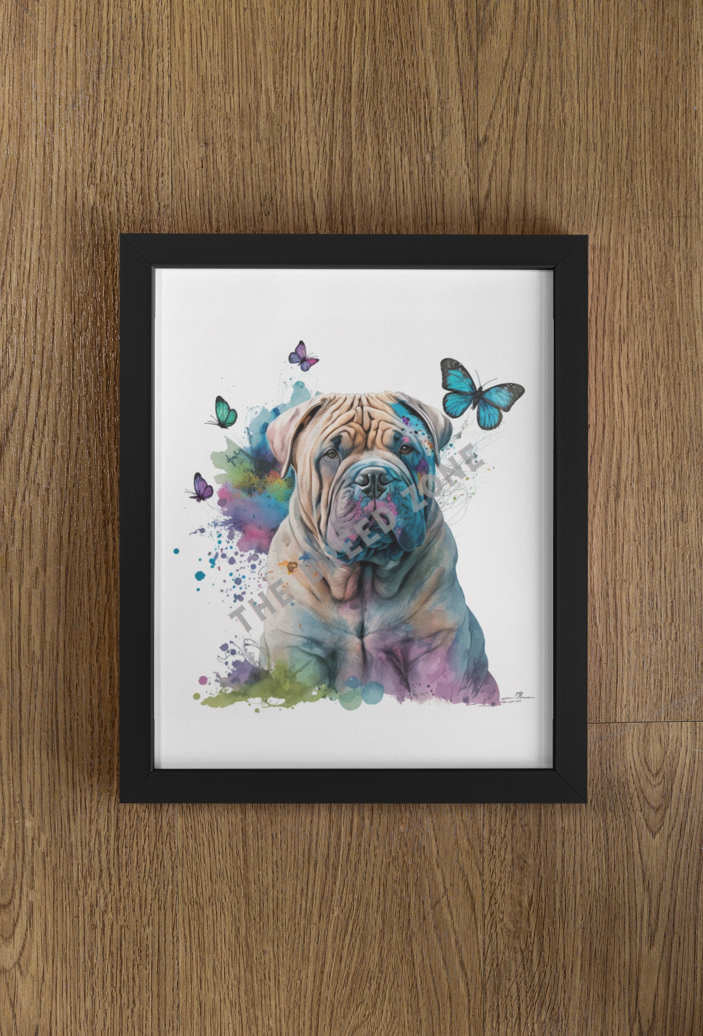 Chinese Shar Pei Watercolor Digital Art Shar Pei Clipart Dog - Etsy