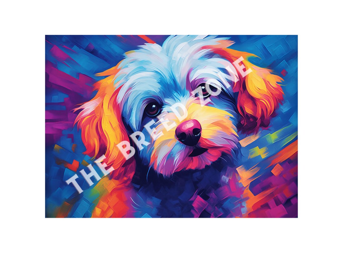 Maltese Pop Art, Colorful Digital Art, Maltese Clipart, Dog Wall Art ...